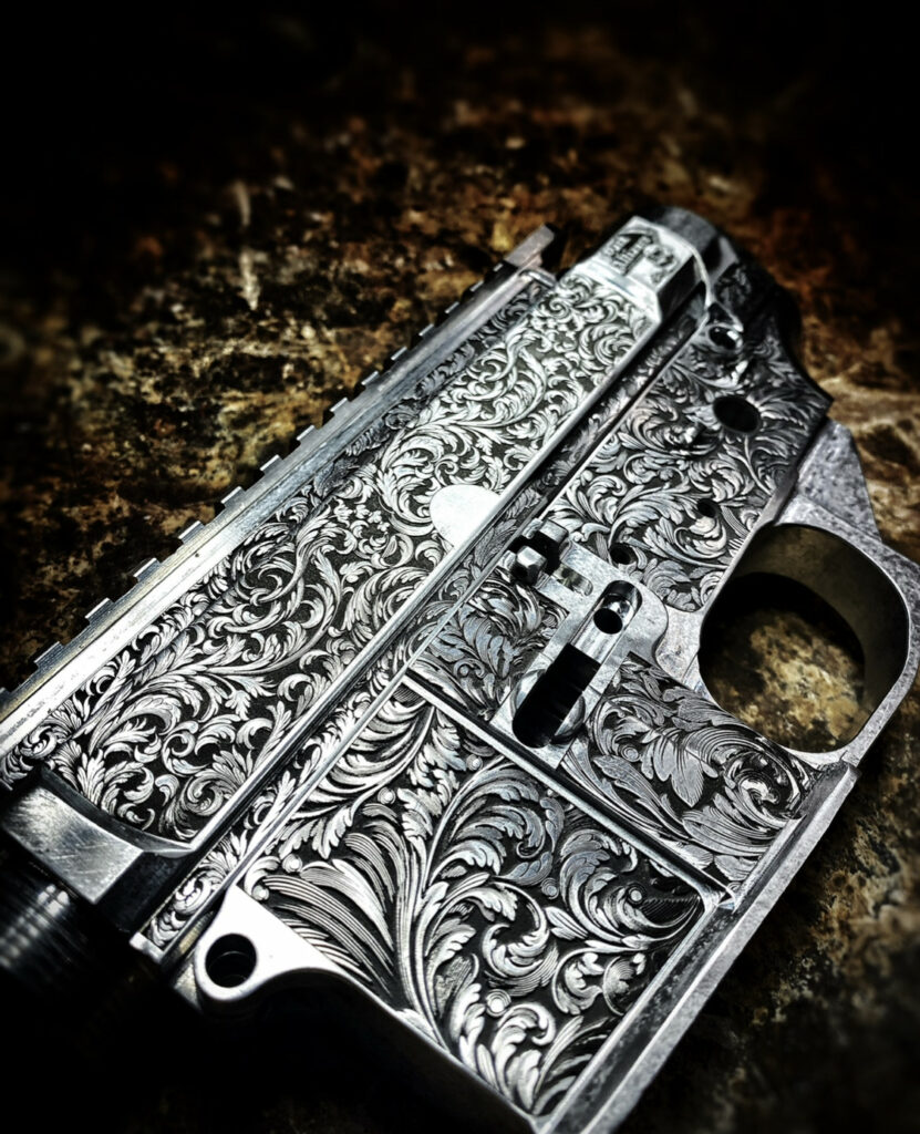 Filagree ar upper and lower receiver set - Dark Alliance Customs